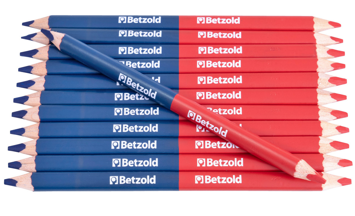 Rot-Blau Zweifarbstift in Dreikantform | BETZOLD
